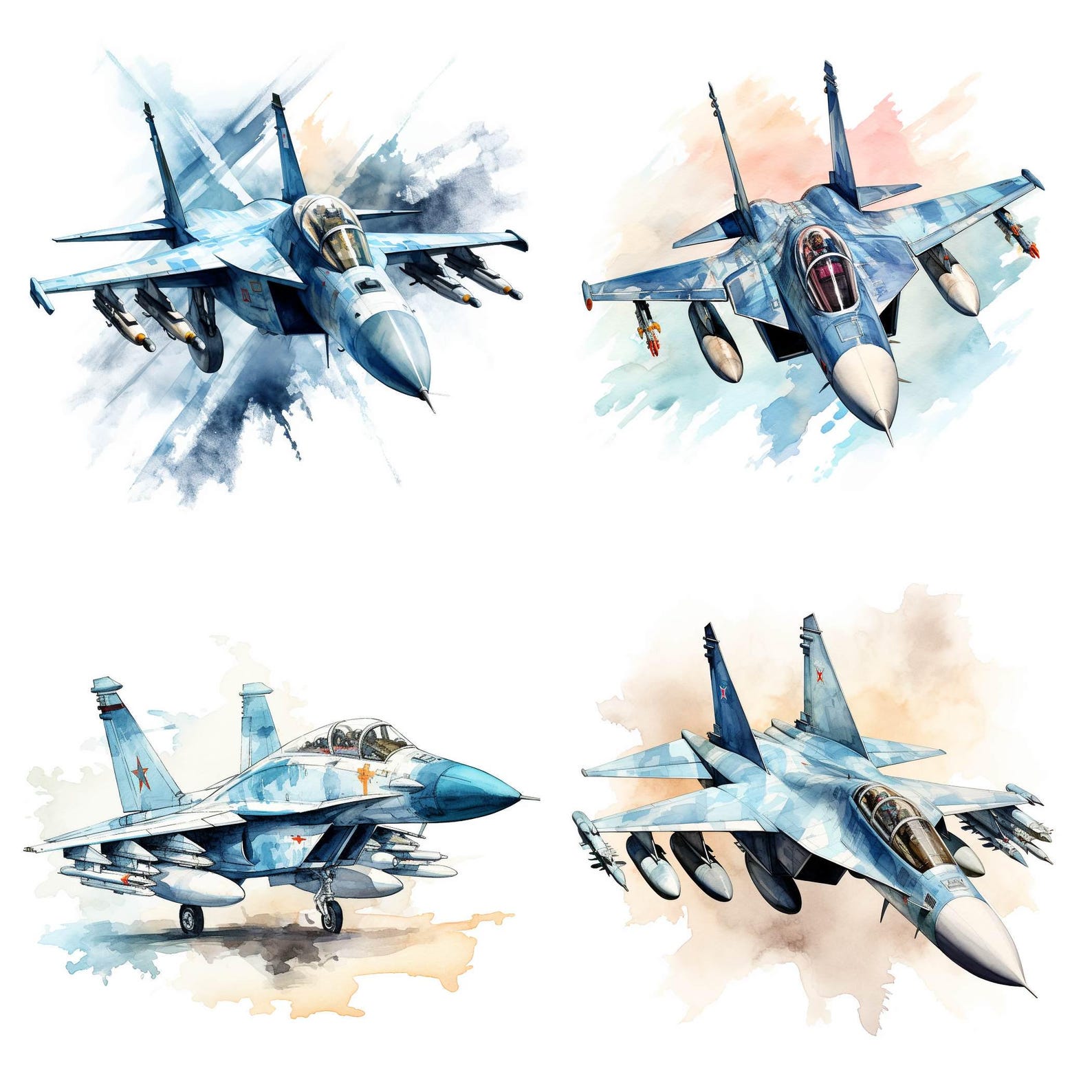 30 Modern Jet Fighter Clipart PNG | Military Aircraft Graphic | Combat ...