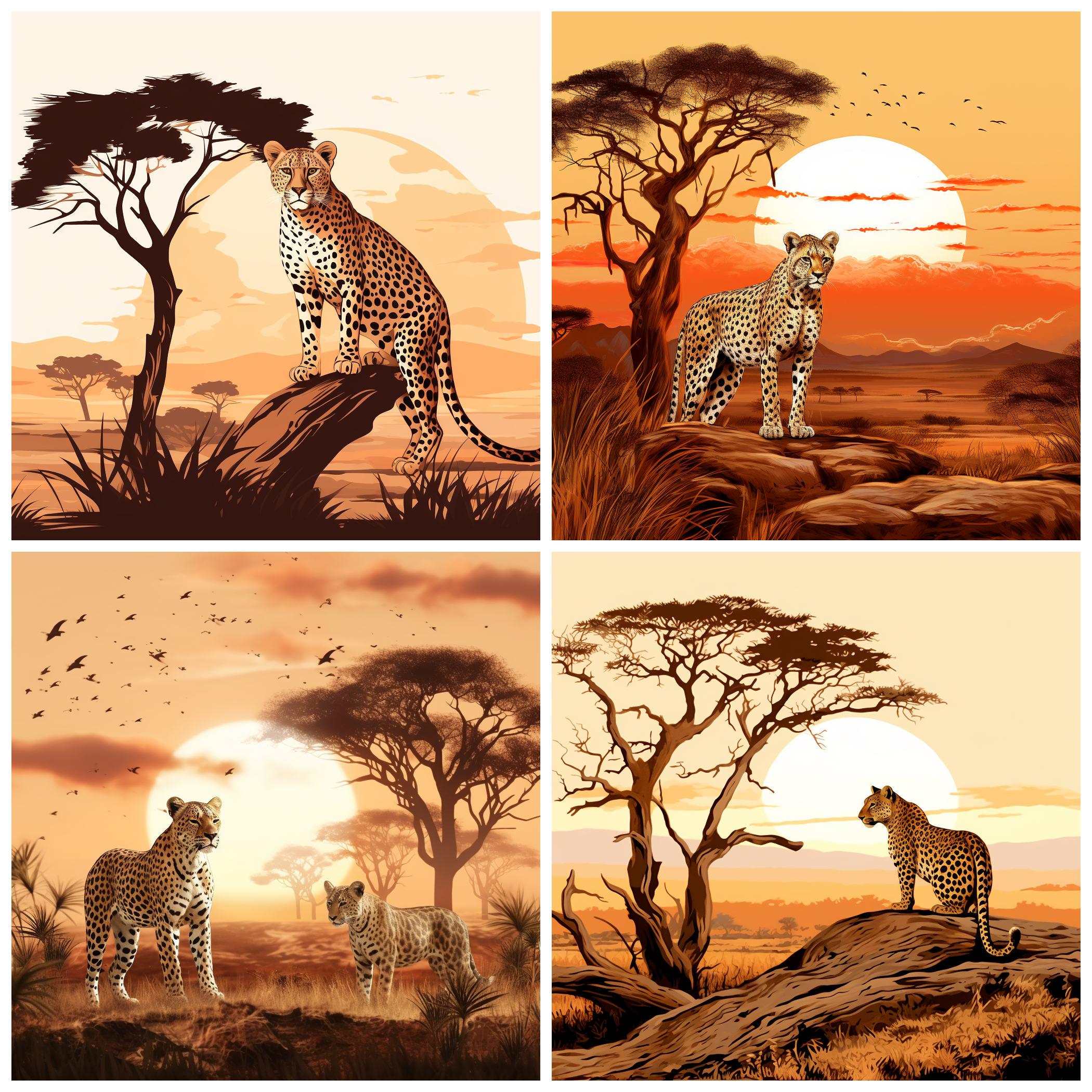 72 Africa Savannah Animals PNG Clipart Bundle, Watercolor African ...