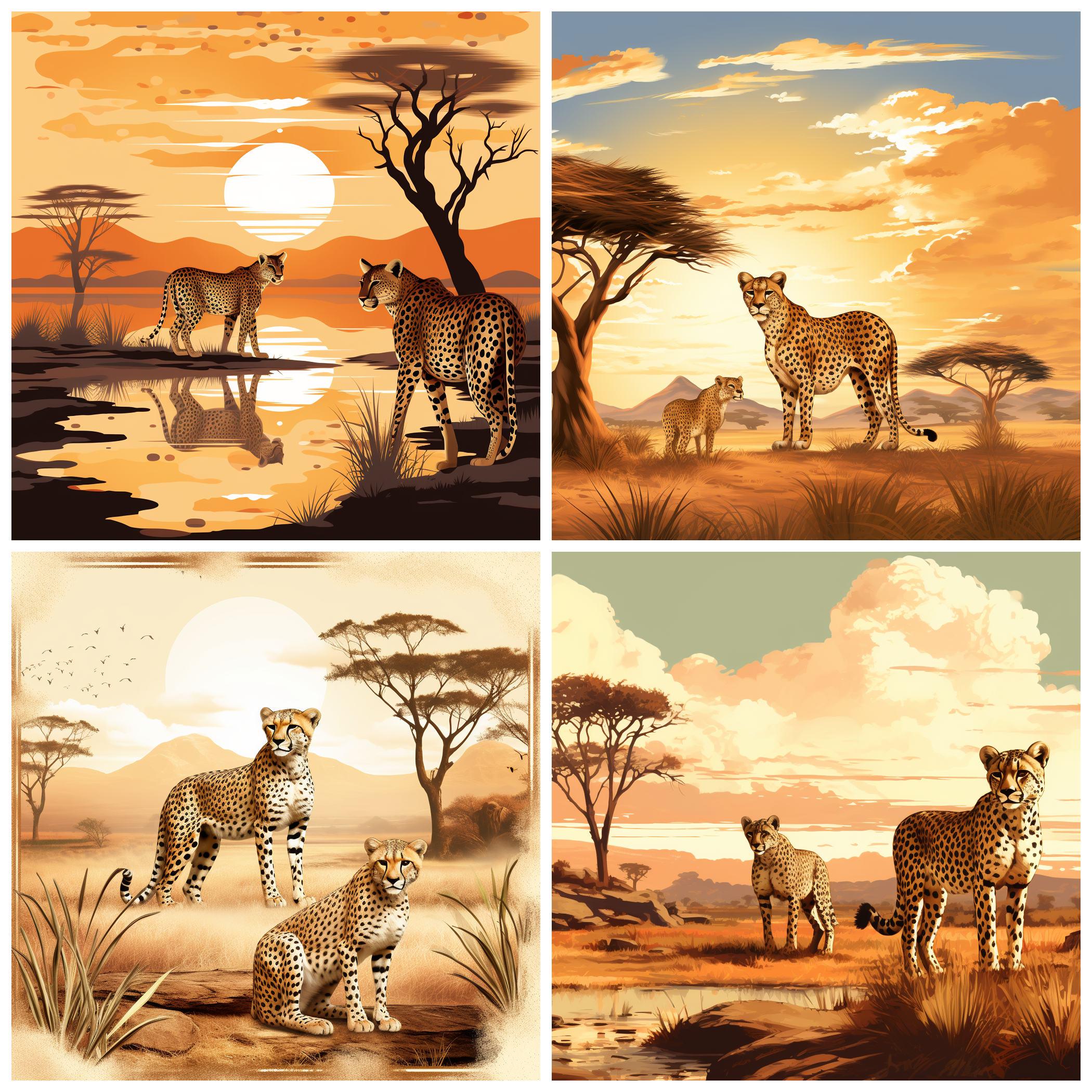 72 Africa Savannah Animals PNG Clipart Bundle, Watercolor African ...