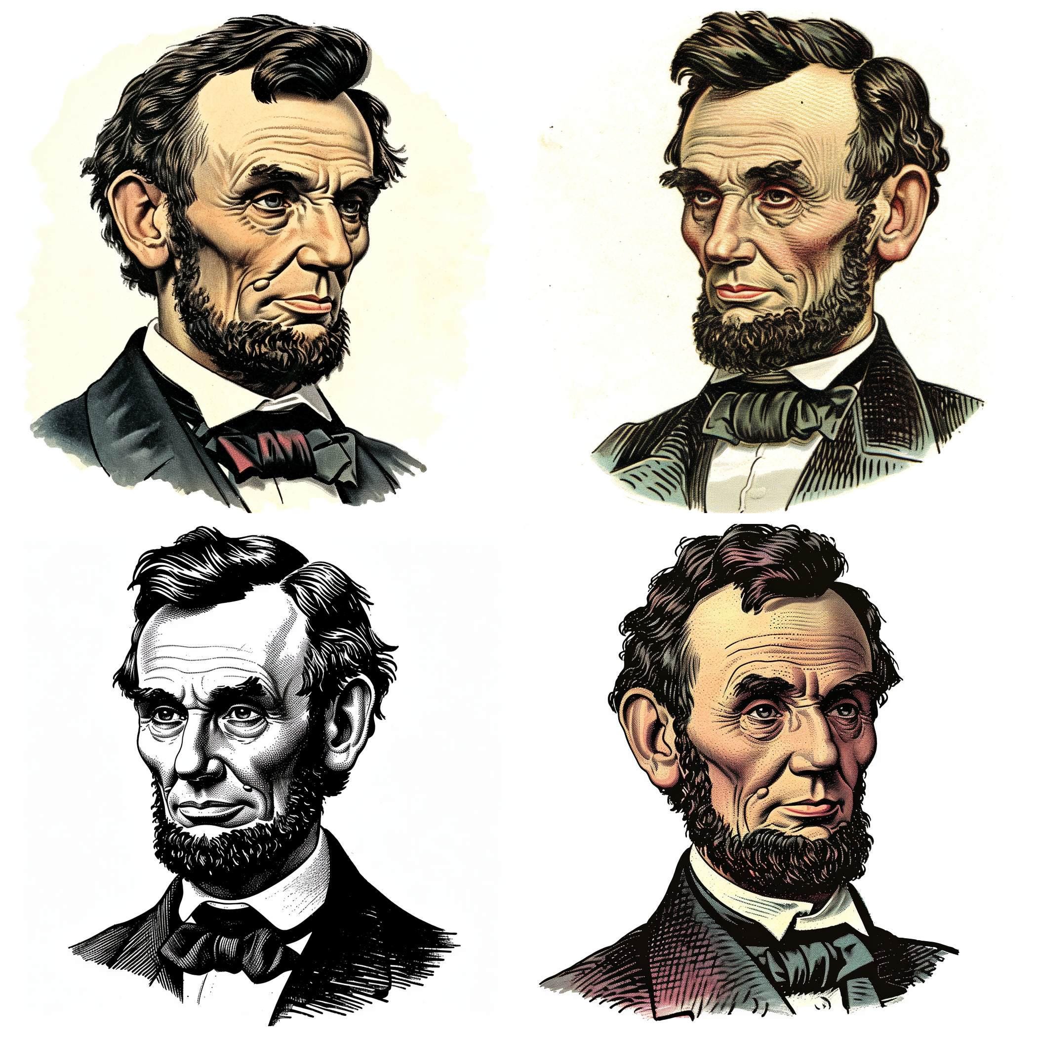 23 Abraham Lincoln PNG Clipart Bundle, Watercolor Civil War Leader ...