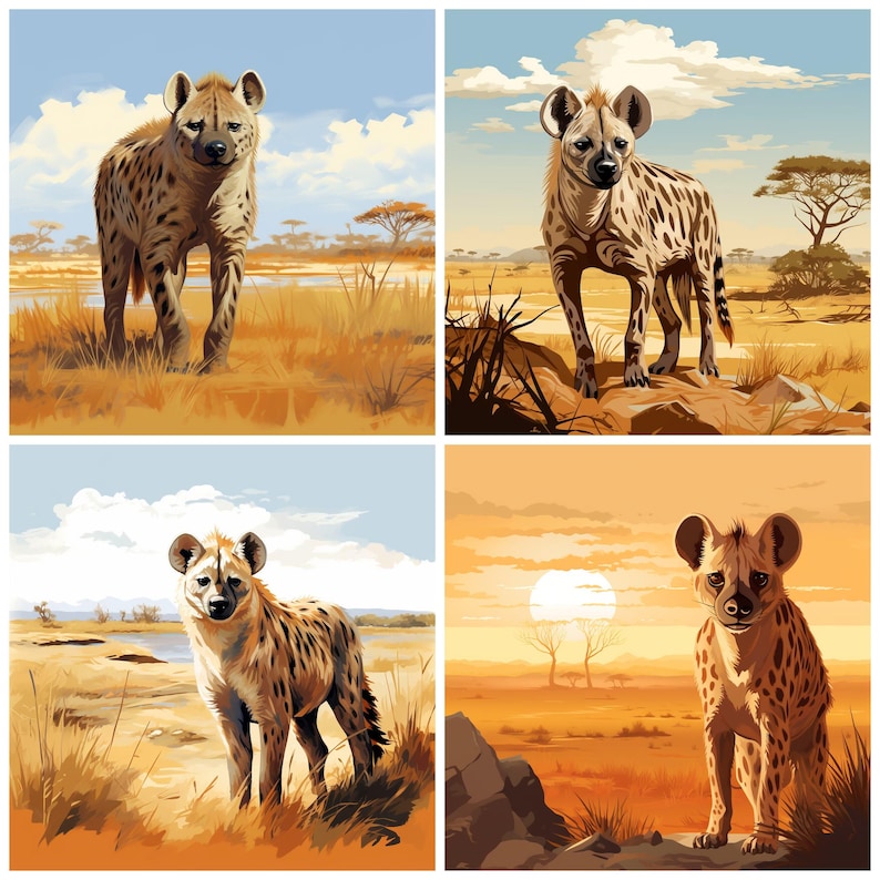72 Africa Savannah Animals PNG Clipart Bundle, Watercolor African ...