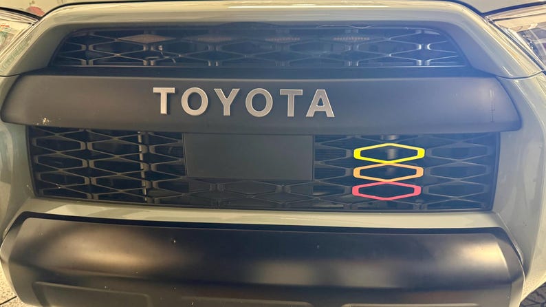 Toyota 4runner Tri-color Heritage Grille Clip on Badges - Etsy