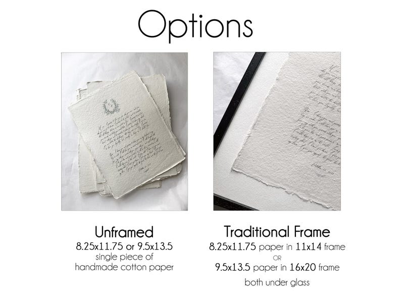 Personalized Wedding Lyrics Print, Handmade Deckled Paper Art, Floral ...