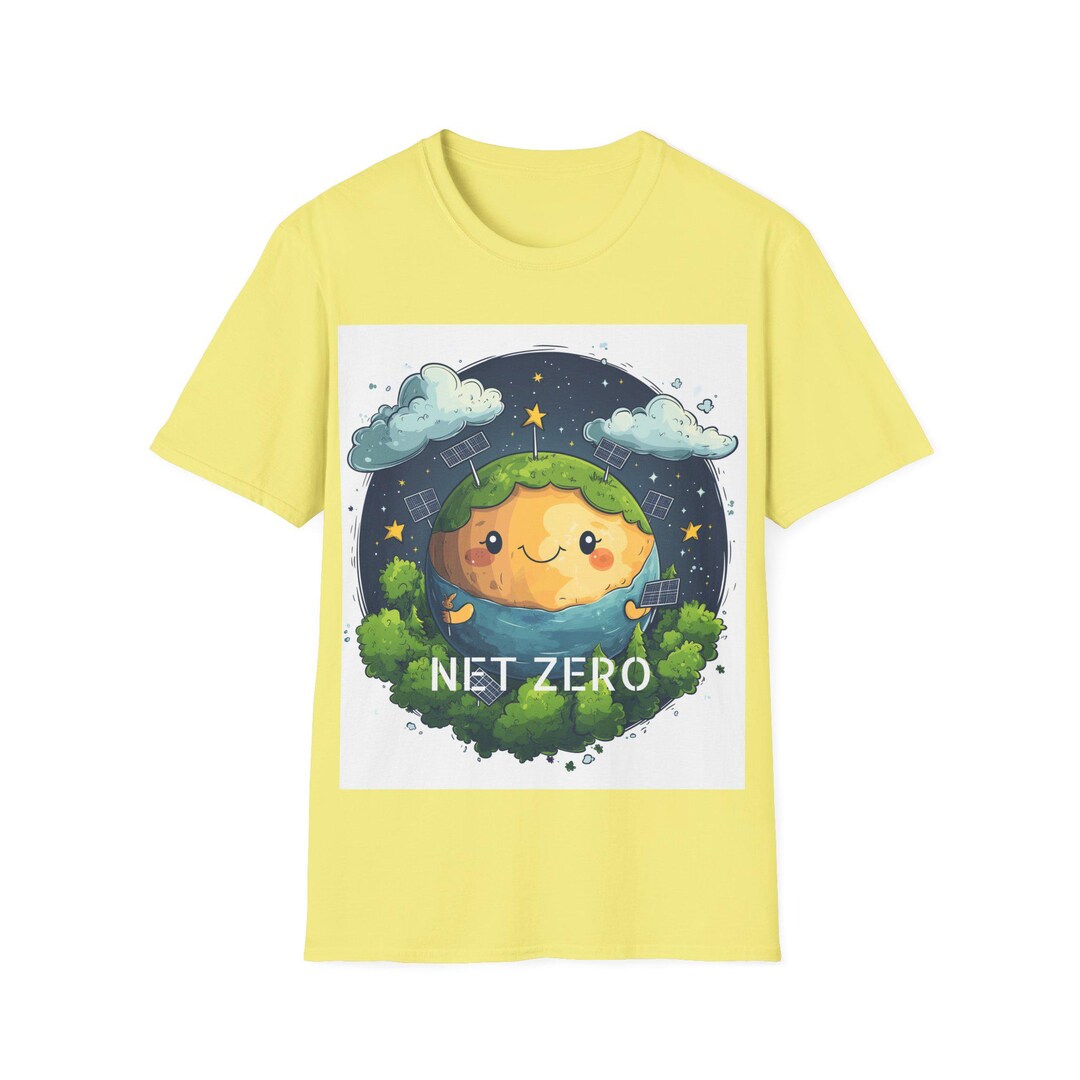 Net Zero Movement T-shirt | Bold Eco-friendly Design | 7 Colors, Sizes ...