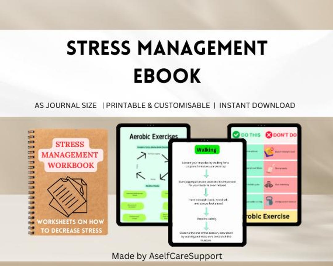 Stress Relief Worksheets for Mental Health | Therapy Tools, Burnout ...