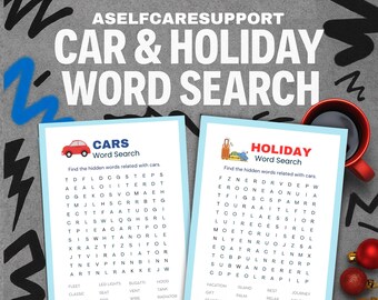 Travel Word Search Printable – Car Games for Kids & Adults | Holiday ...
