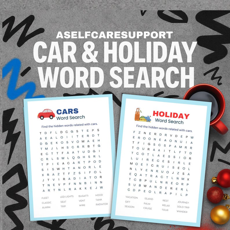 Travel Word Search Printable – Car Games for Kids & Adults | Holiday ...