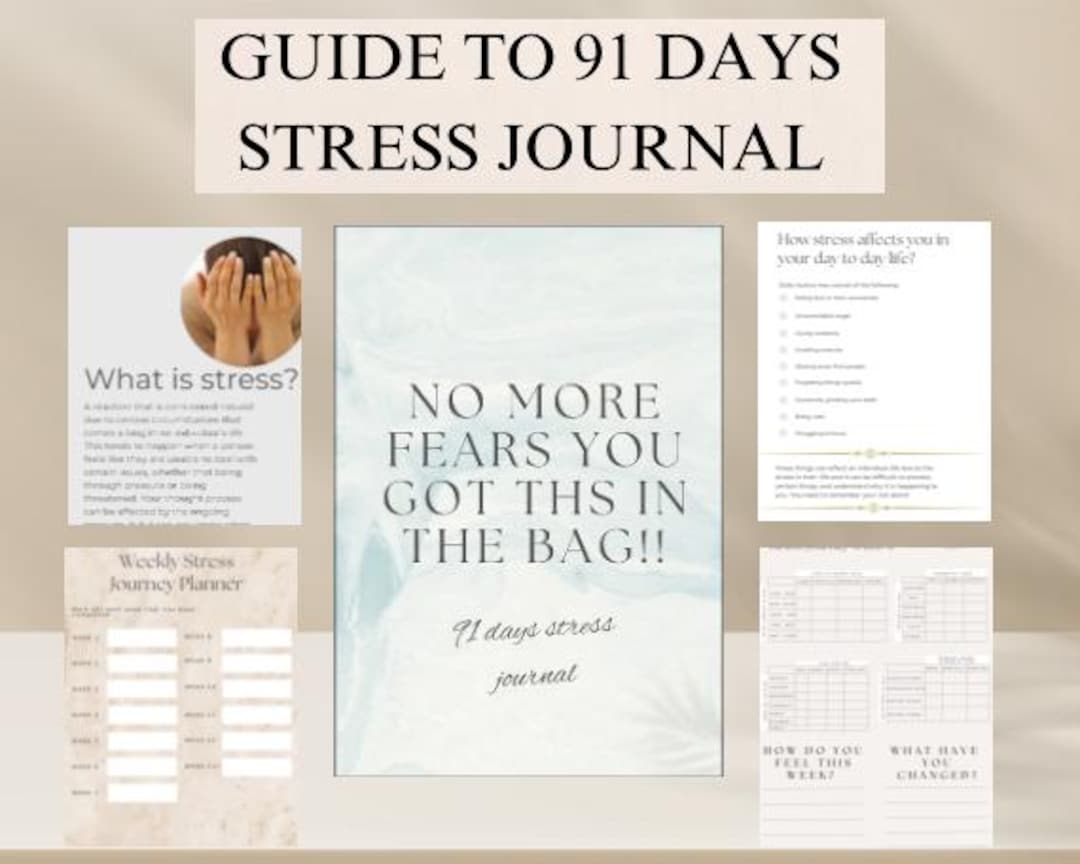 91-day Printable Stress Journal – Daily Anxiety Relief & Mental Health ...