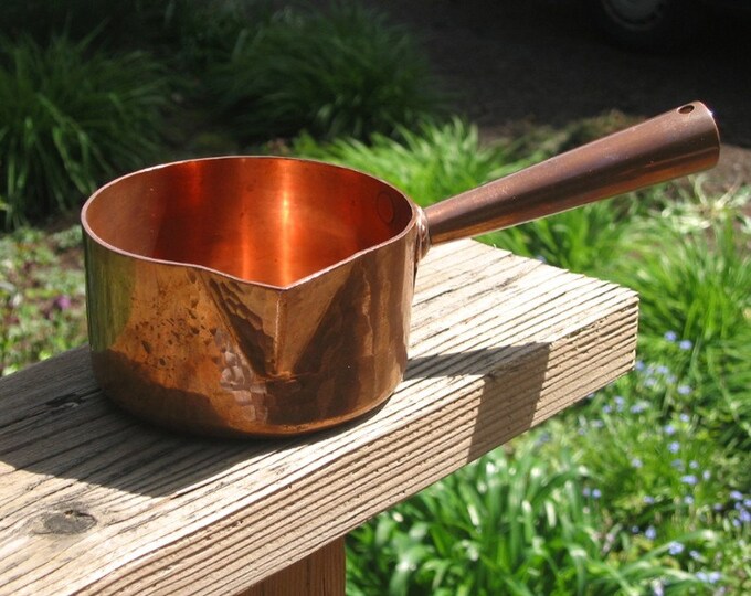 Matfer Solid Copper Sugar Pan, Vintage France, Melting Pot, Hammered ...