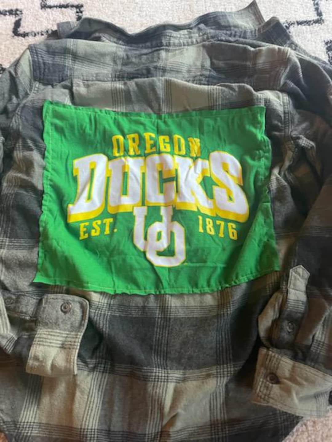 Oregon Ducks Flannel Shirt, Oregon Duck, Custom Flannel, Mens Medium - Etsy