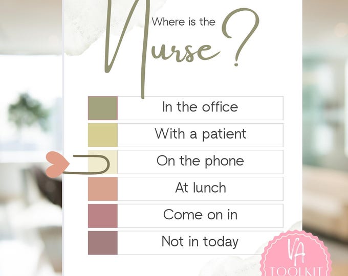 School Nurse Gift, Door Sign, Printable Decor, Nurses Appreciation Week ...