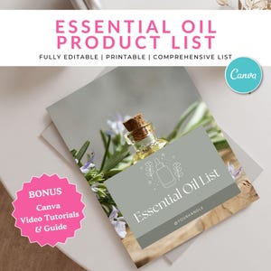 Essential Oil Properties Printable Guide - Etsy