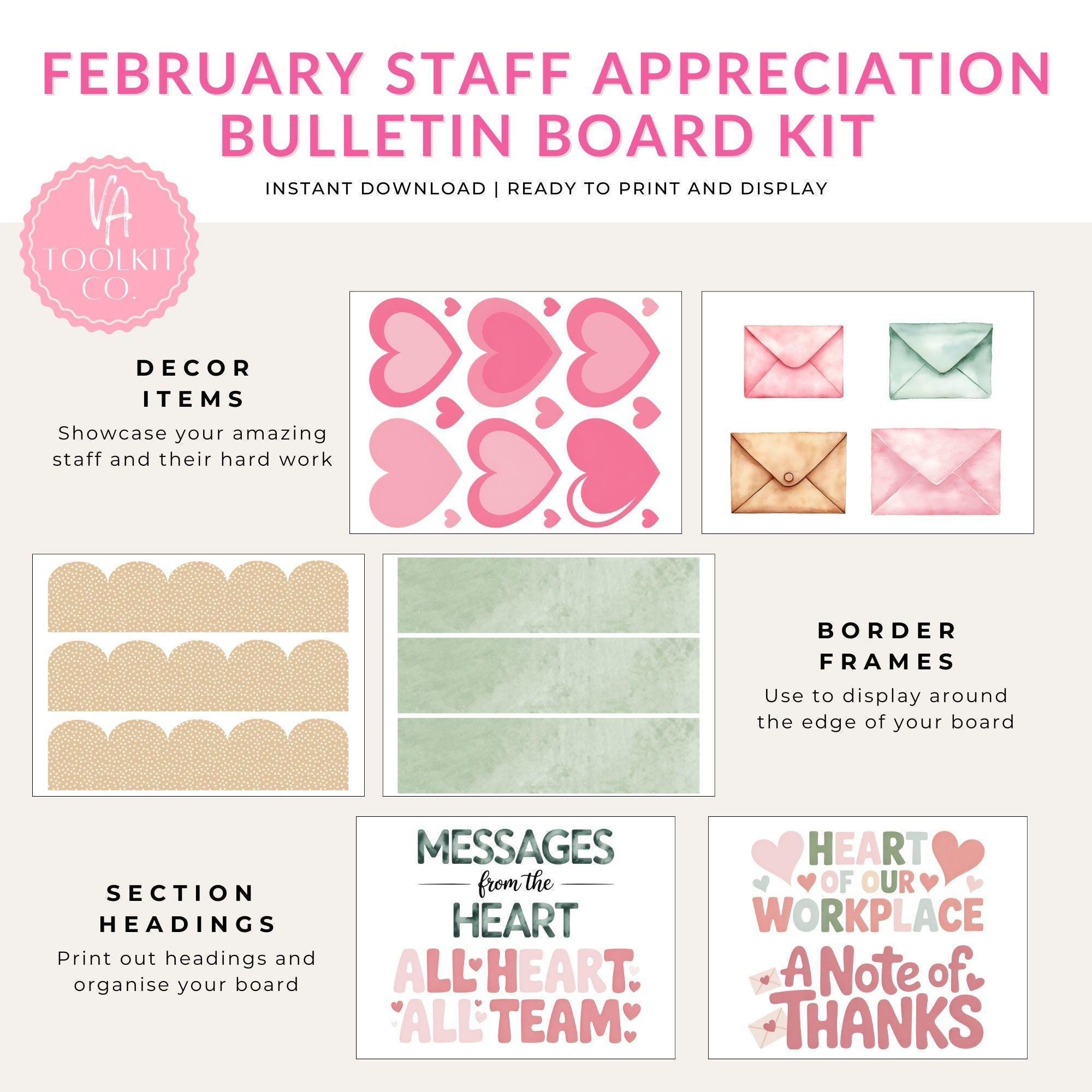 Employee Recognition Bulletin Board – Kindness Staff Appreciation ...