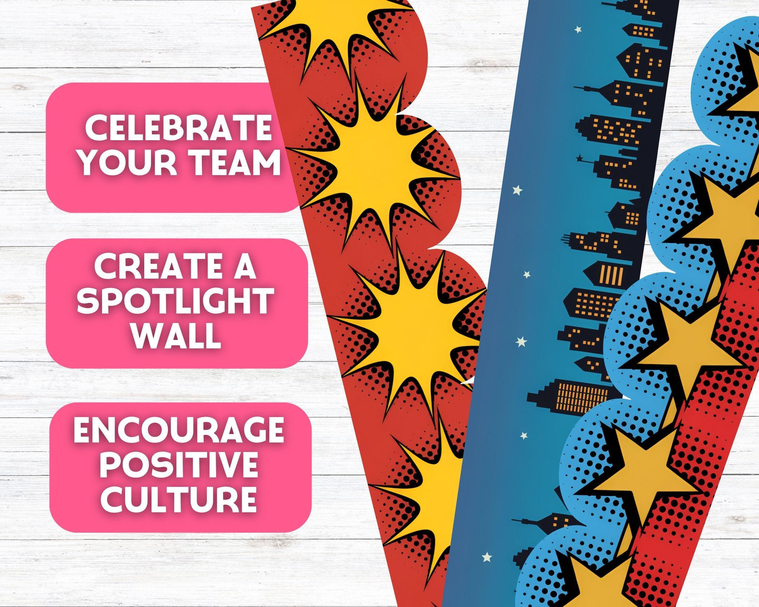 Employee Recognition Bulletin Board – Wall of Wow Staff Appreciation ...