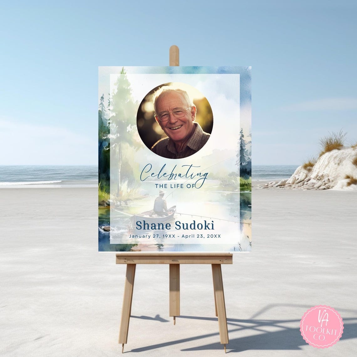 Fishing Memorial Welcome Sign - Celebration Life Decor - Personalized ...