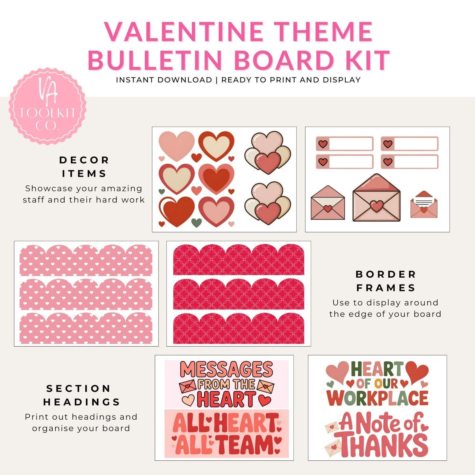 Employee Recognition Bulletin Board – Valentine Staff Appreciation ...