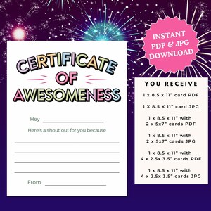 Employee Shout Out Cards for Staff Recognition, Printable Appreciation ...