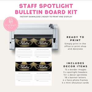 Spotlight Bulletin Board, Staff Shout Out Board, Employee Recognition ...