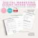 Client Intake Form - Editable - Social Media Management - Digital ...