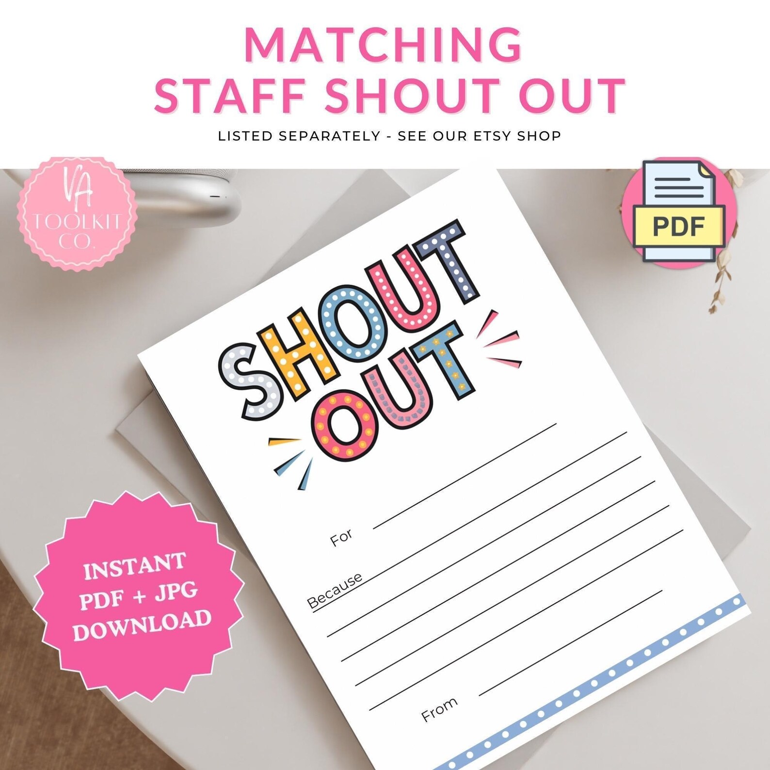 Employee Recognition Bulletin Board – Staff Shout Out Appreciation ...