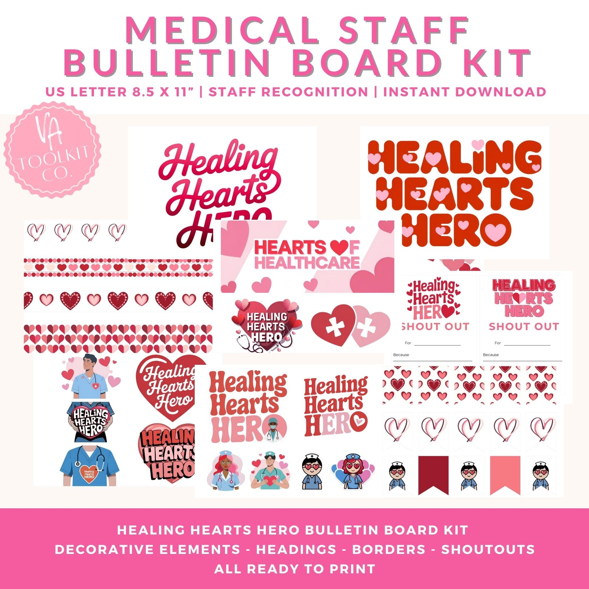 Hospital Bulletin Board Kit - Healthcare Heroes - Printable Medical ...