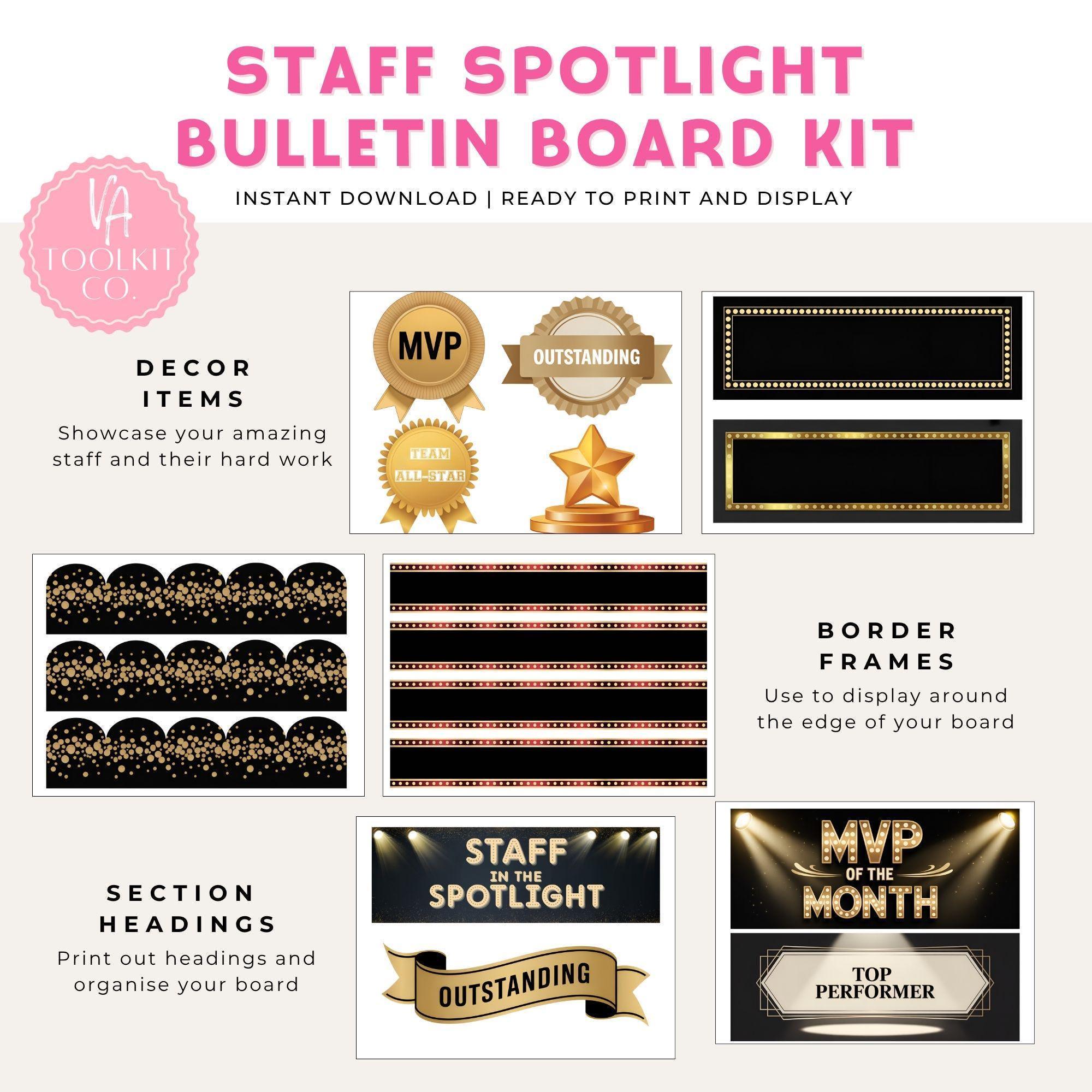 Employee Recognition Bulletin Board – Spotlight Staff Appreciation ...