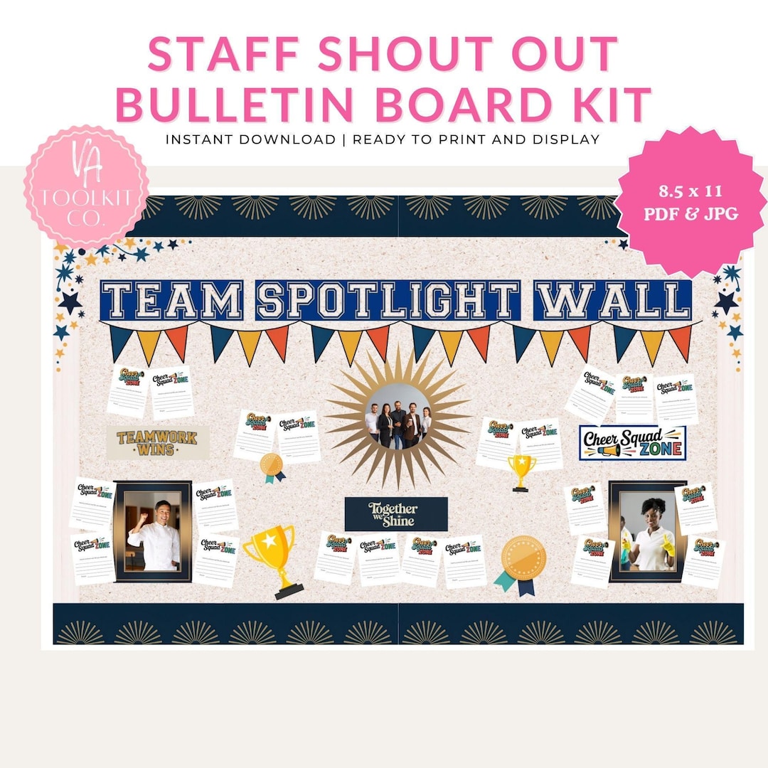 Employee Recognition Bulletin Board, Fall Staff Appreciation Display ...