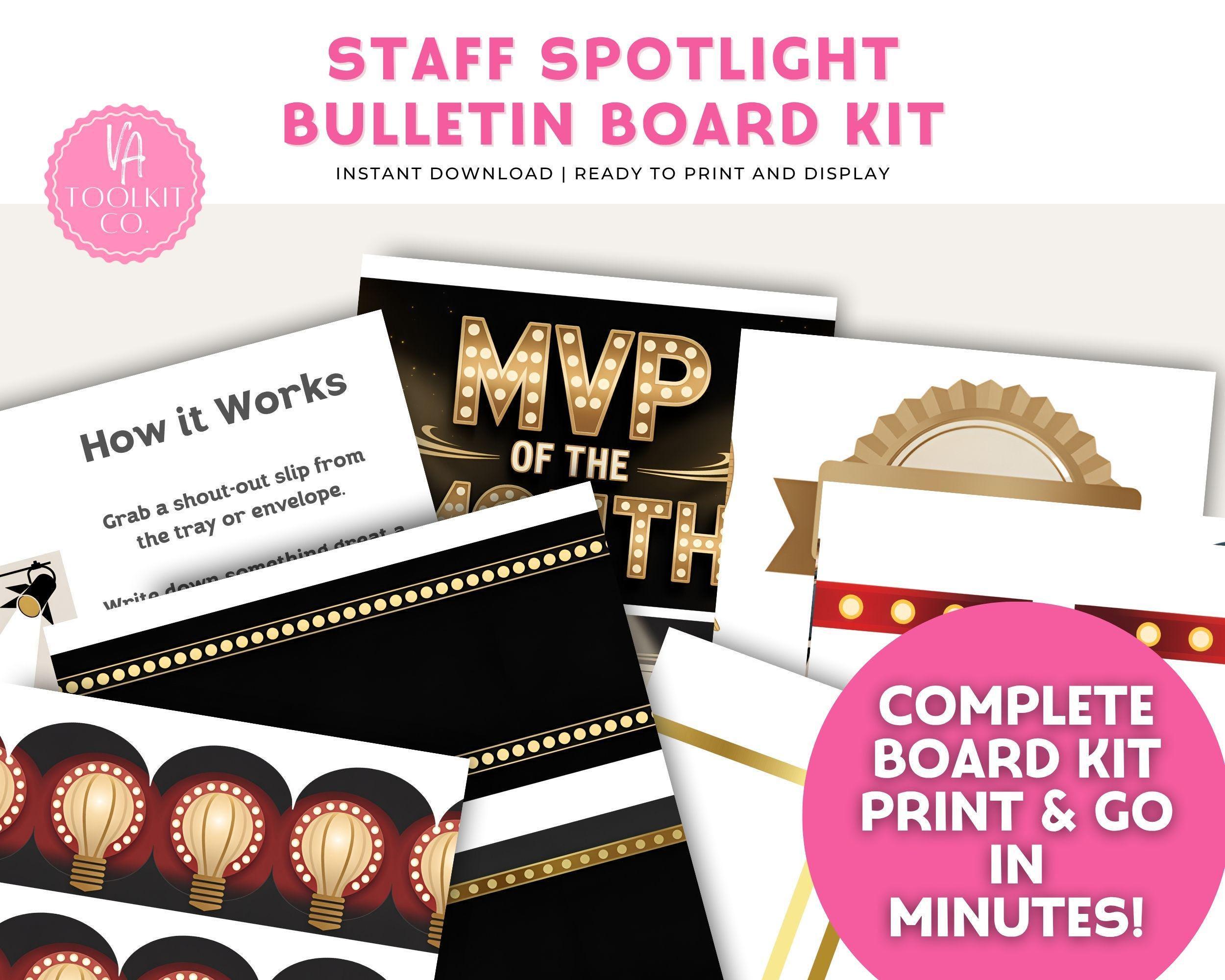 Employee Recognition Bulletin Board – Spotlight Staff Appreciation ...