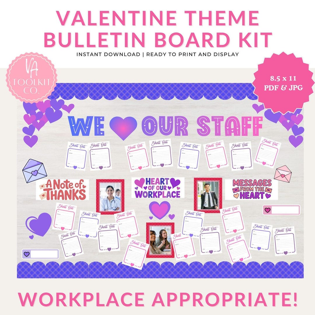 Employee Recognition Bulletin Board – Valentine Staff Appreciation ...