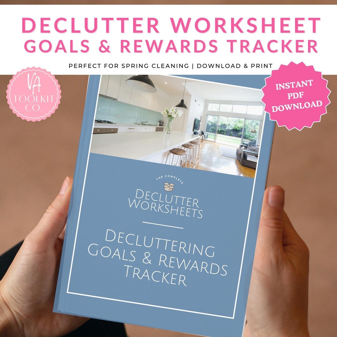 Decluttering Goals Reward Tracker, Printable Declutter Worksheet, Home ...