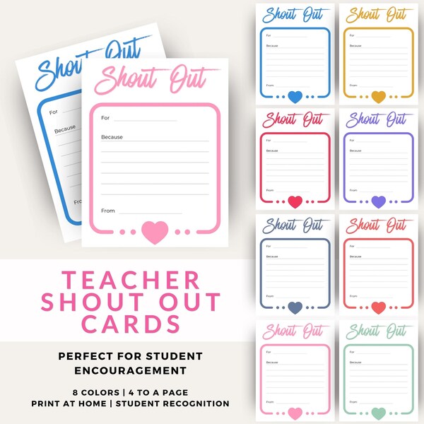Shout Out Cards - Etsy