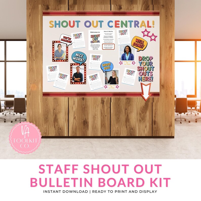 Staff Shout Out Board, Employee Recognition Bulletin, Staff ...