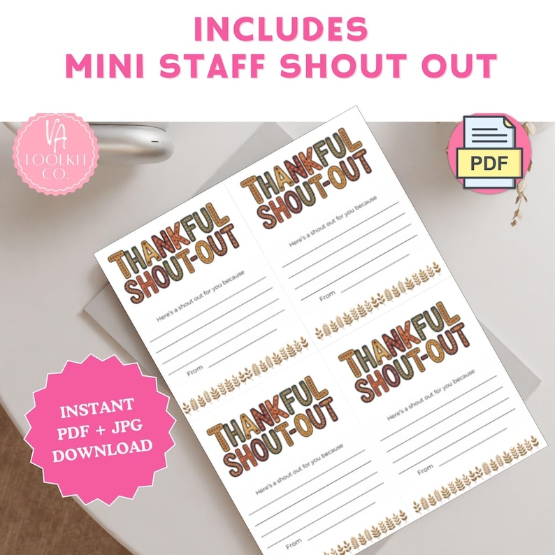 Staff Shout Out Board, Employee Recognition Kit, Staff Appreciation ...