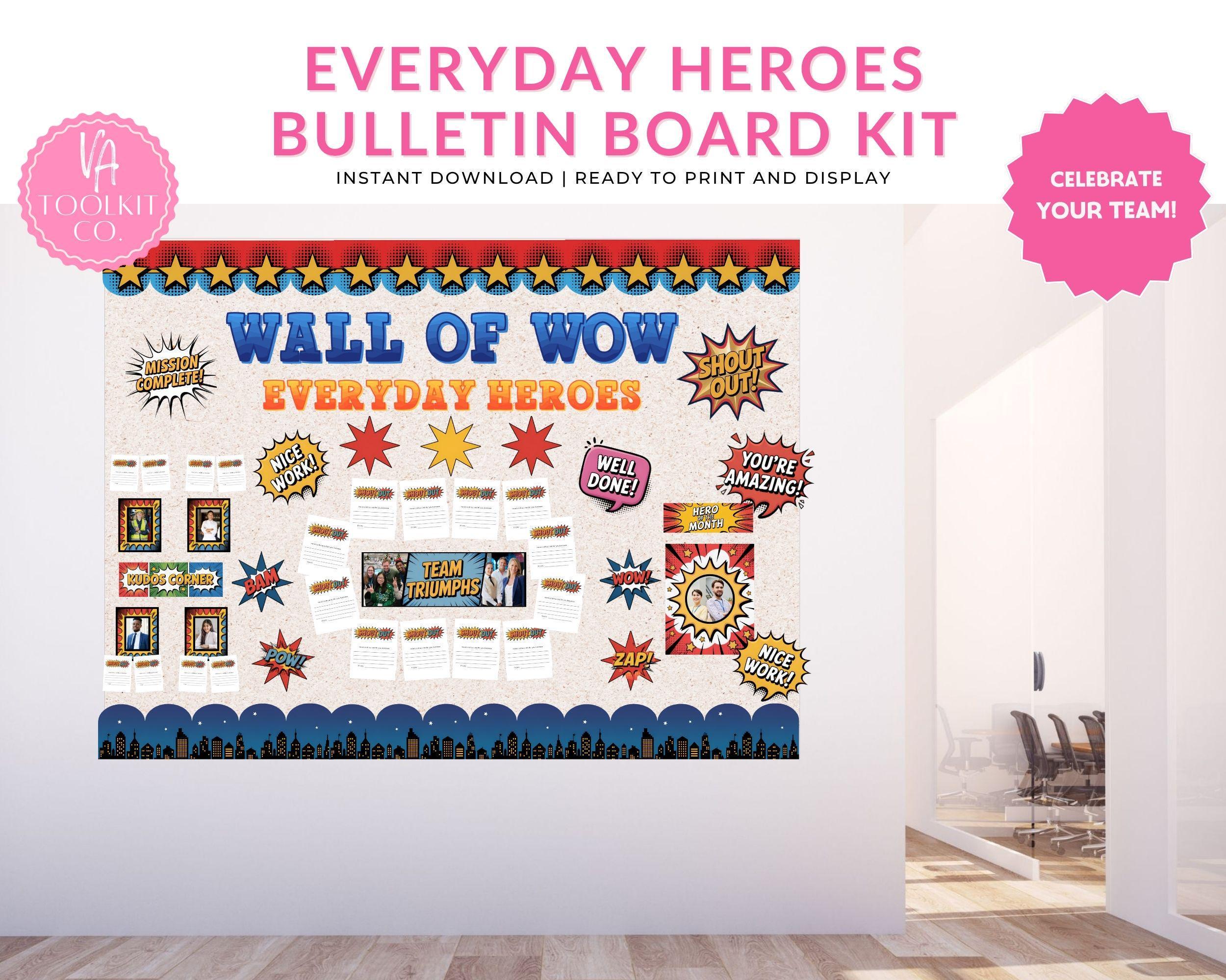 Employee Recognition Bulletin Board – Wall of Wow Staff Appreciation ...