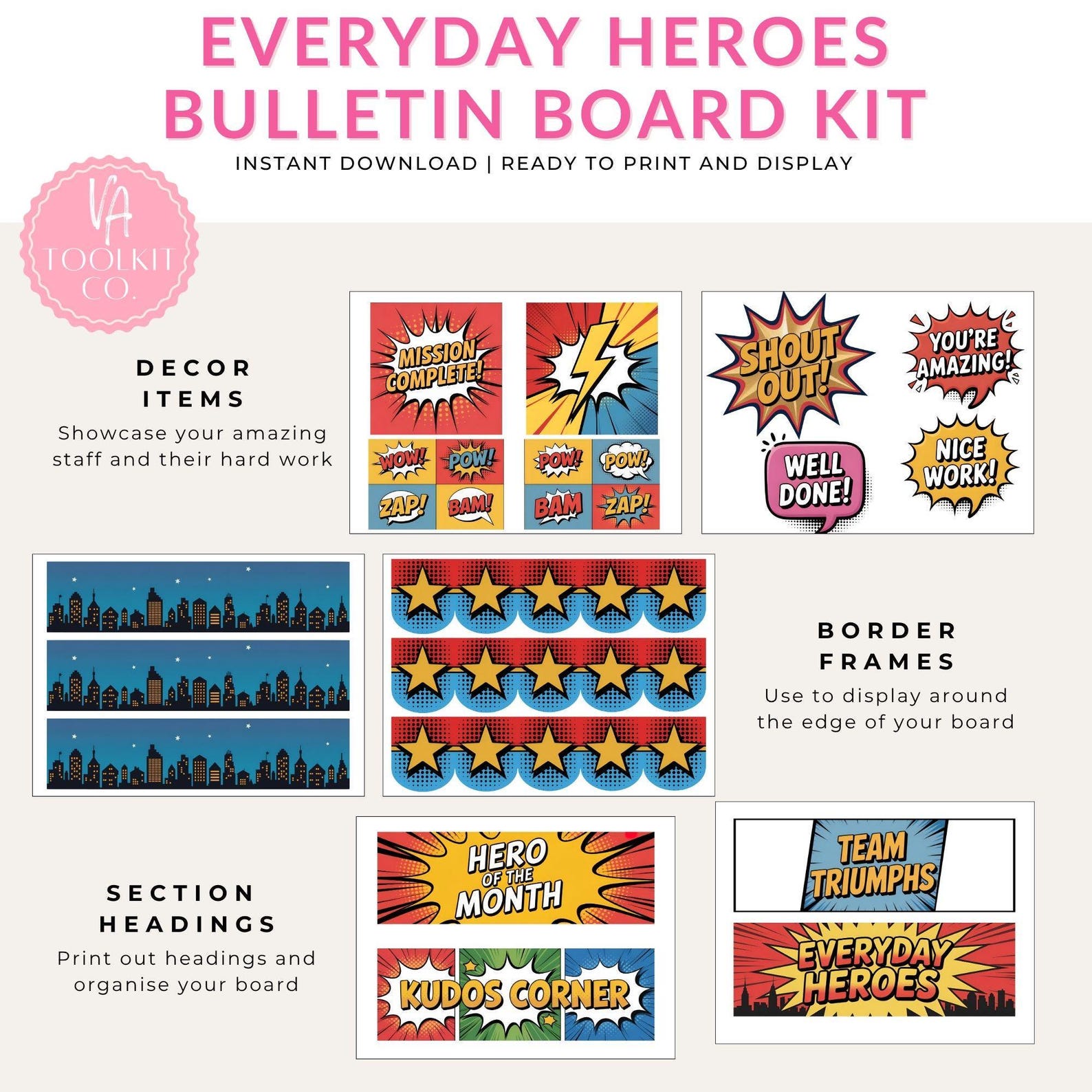 Employee Recognition Bulletin Board – Wall of Wow Staff Appreciation ...