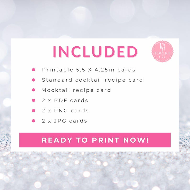 Limoncello Spritz Recipe Card - Cocktail Recipe Card - Mocktail Recipe ...