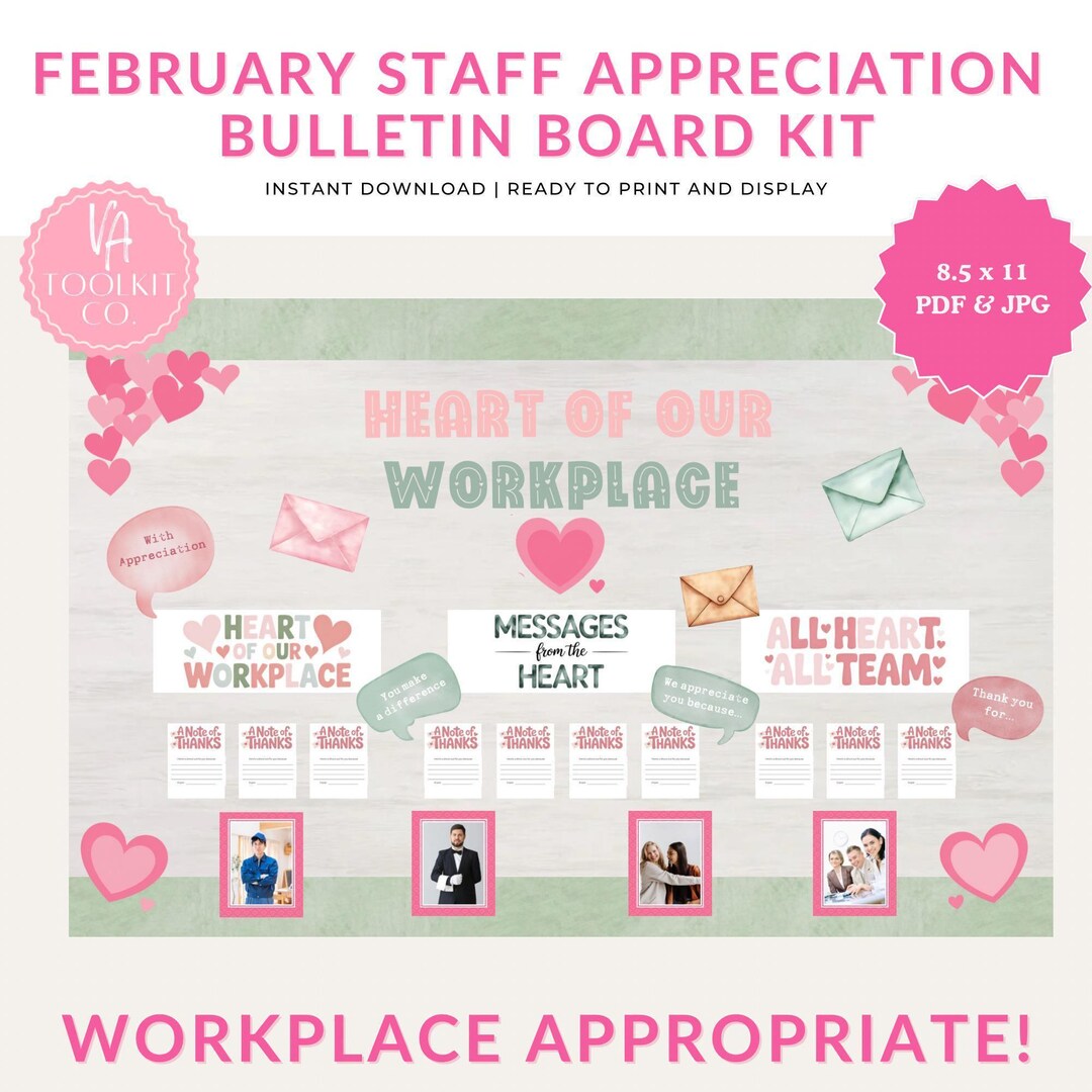Employee Recognition Bulletin Board – Kindness Staff Appreciation ...