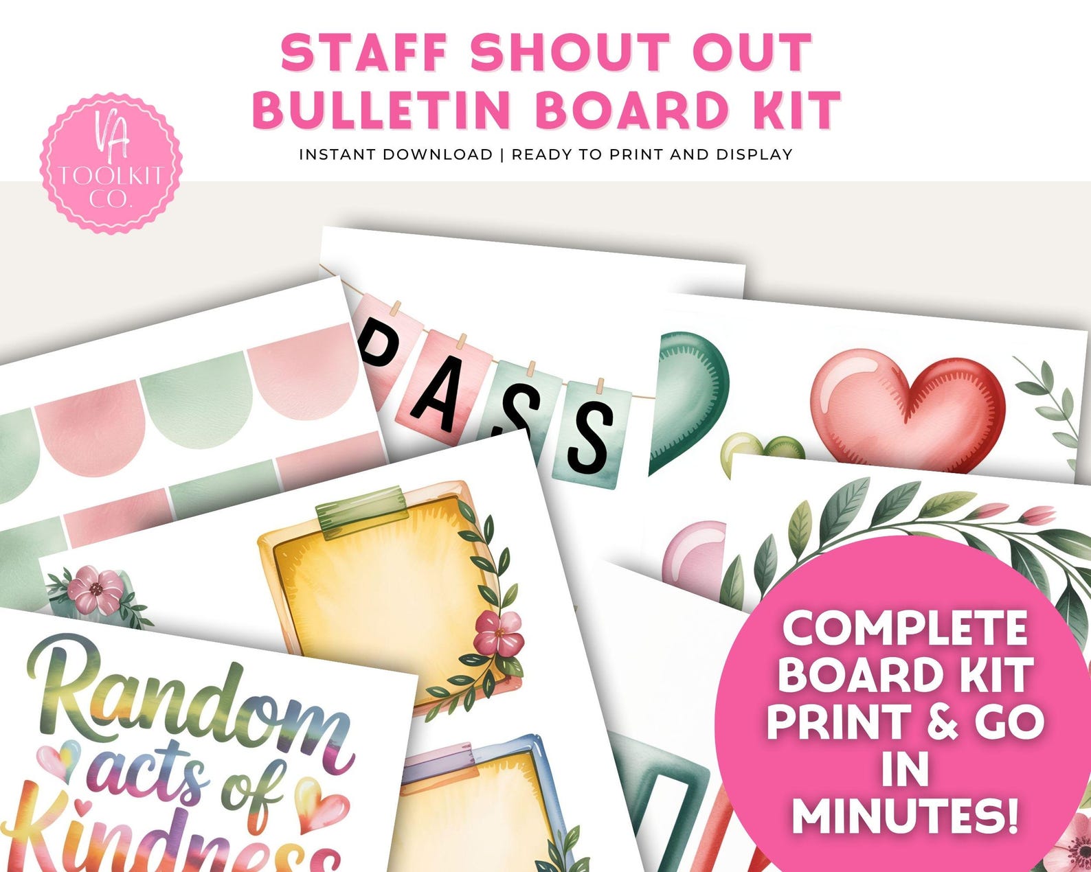 Staff Shout Out Bulletin Board Kit | Employee Recognition Board ...