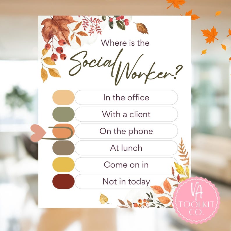 Where is Social Worker Door Sign, Printable Office Decor, Desk Sign ...