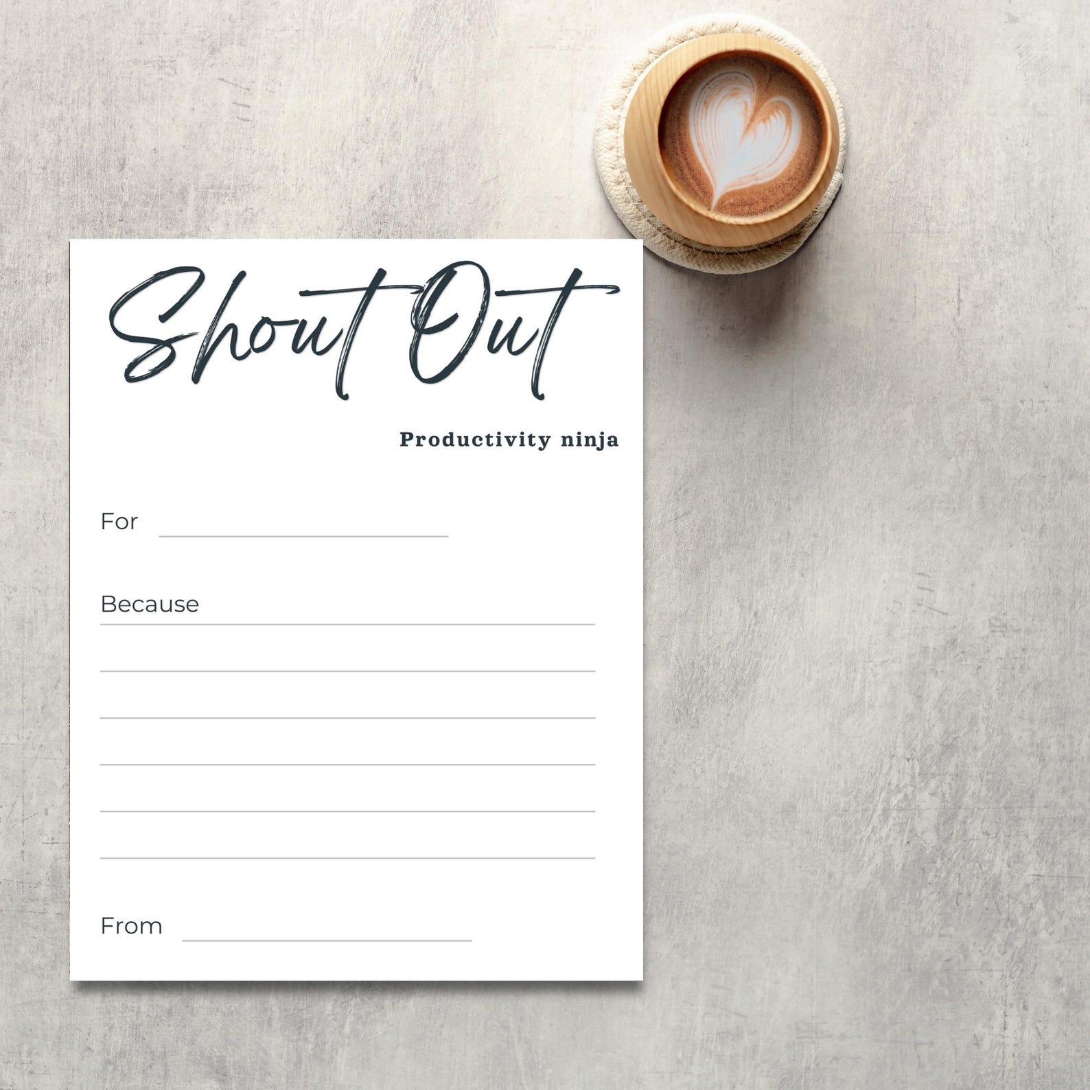 Staff Shout Out Cards - Employee Engagement - Printable Templates ...