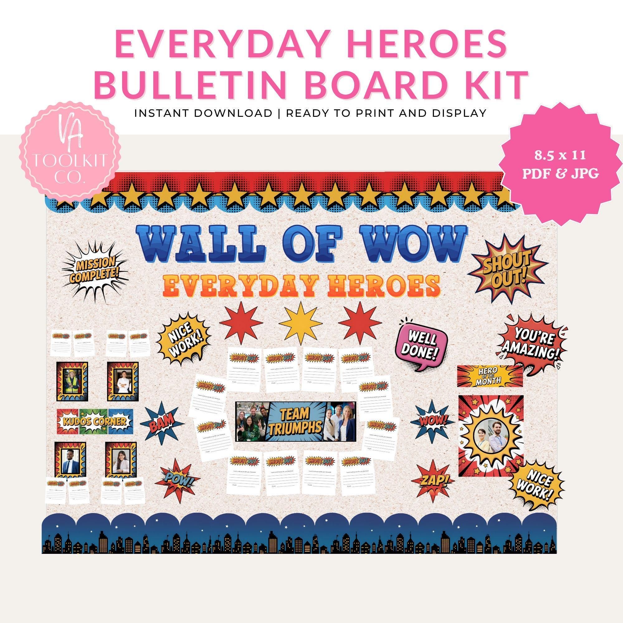 Employee Recognition Bulletin Board – Wall of Wow Staff Appreciation ...