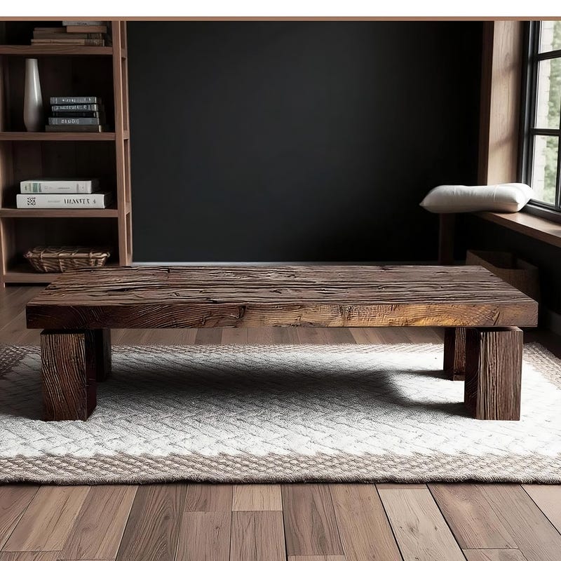 Natural Wood Coffee Table - Etsy