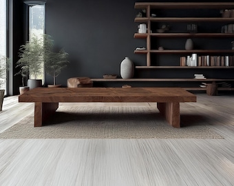 Rustic Handmade Custom Size Wooden Coffee Table Old Style Farmhouse ...