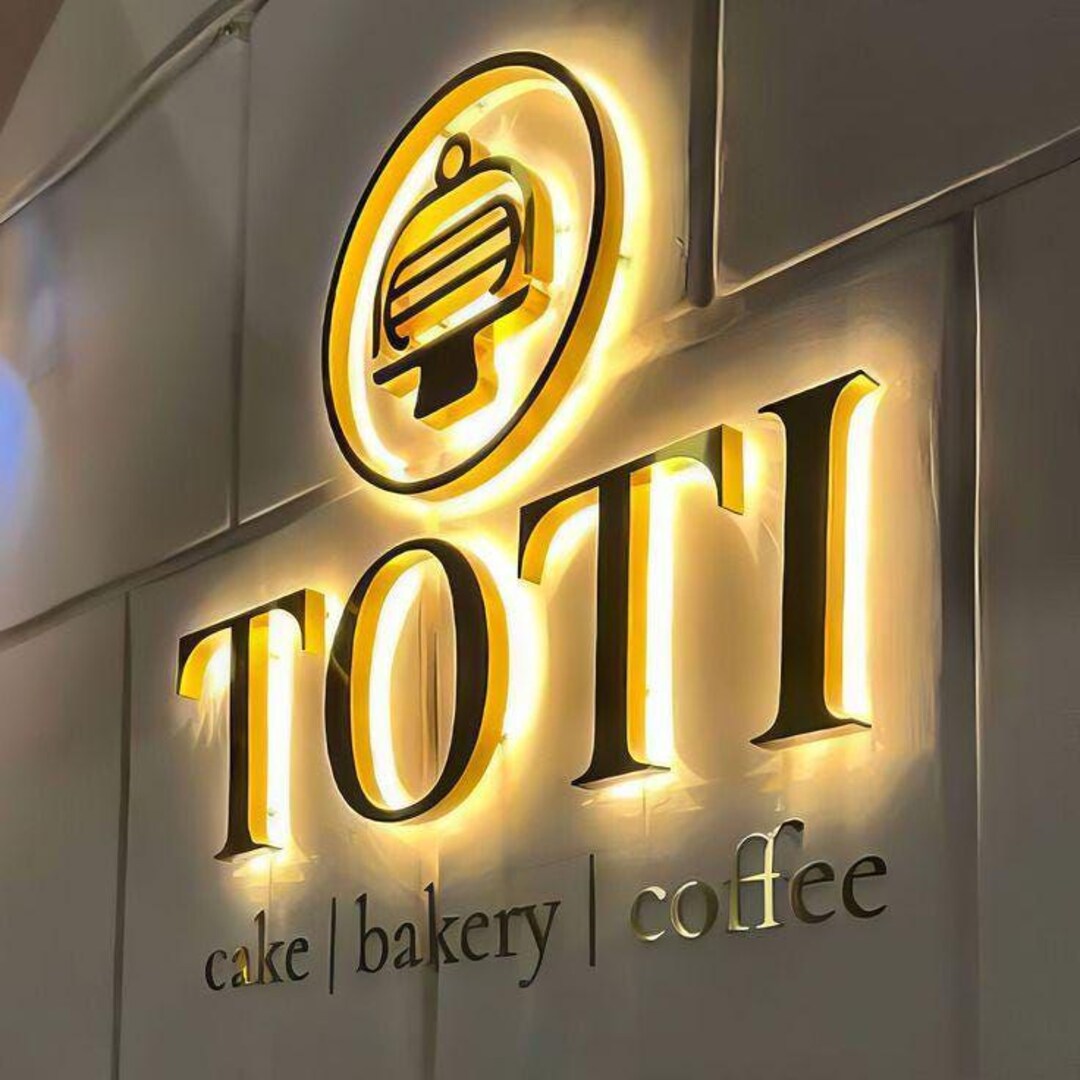 Custom Metal Backlit Sign, 3D Channel Letters, Halo Lit Sign ...