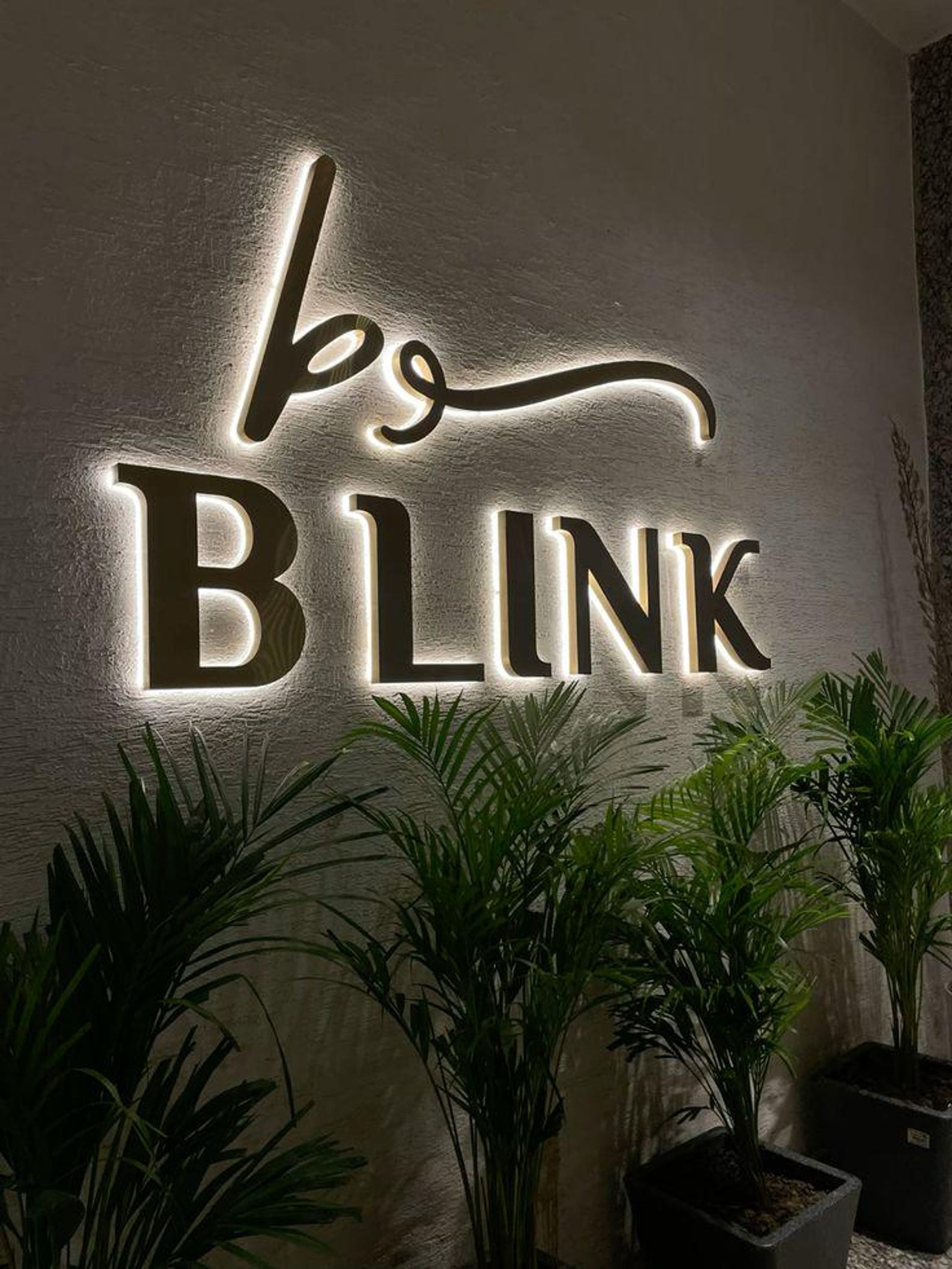 Custom Metal Backlit Sign, Illuminated Channel Letters, 3D Light up ...