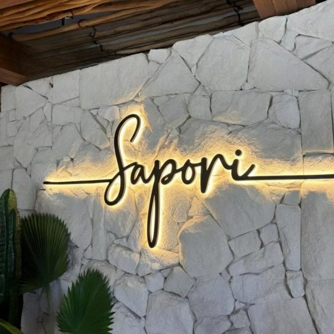 Custom 3D Metal Backlit Sign, Custom Storefront Illuminated Sign, Light ...