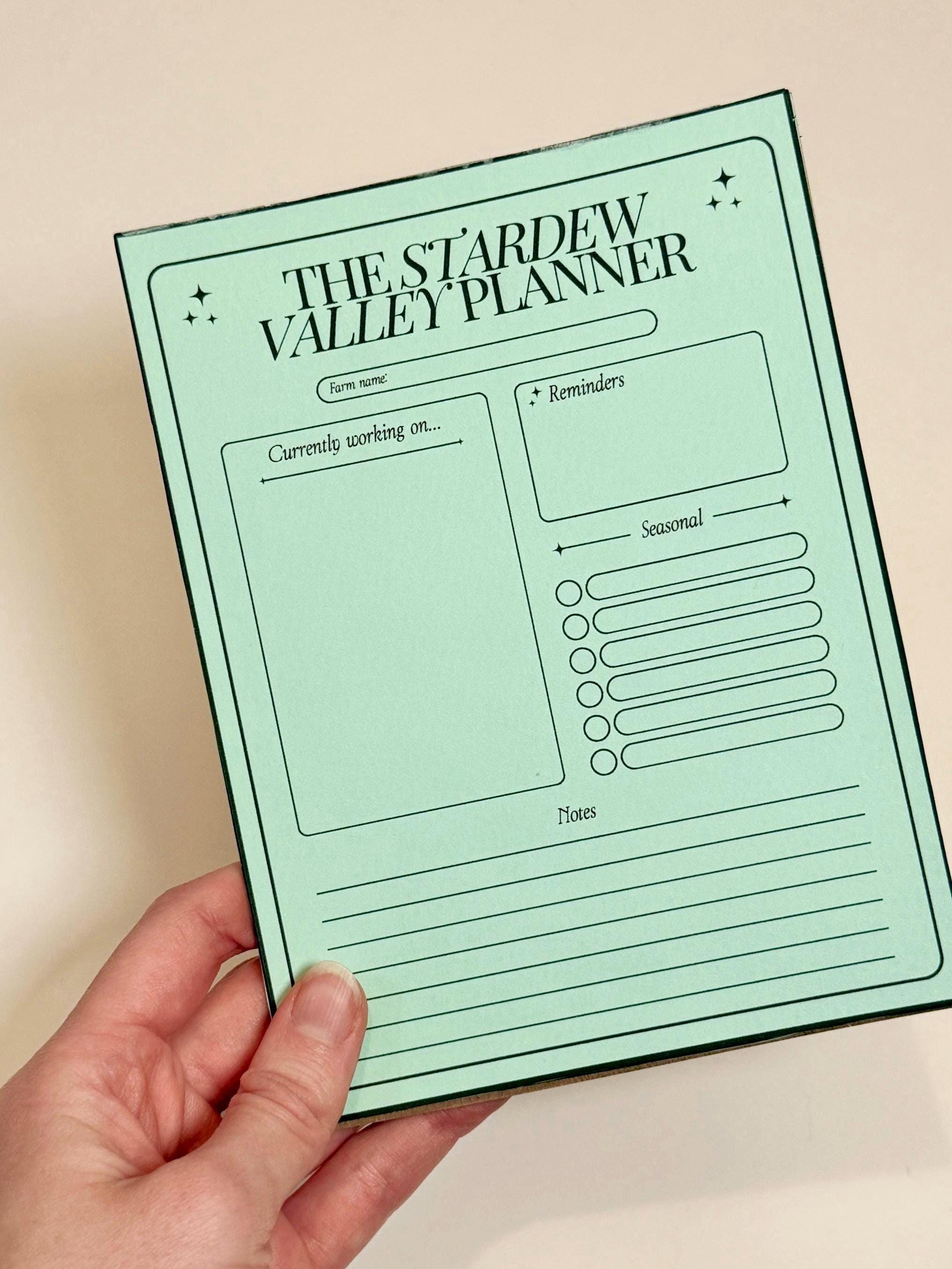Stardew Valley Planner Notepad - Etsy