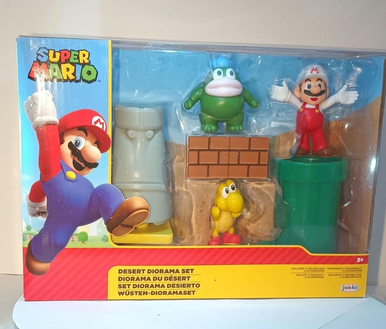 SUPER MARIO 5-PC Figurine Playset: Desert Diorama Set - Etsy