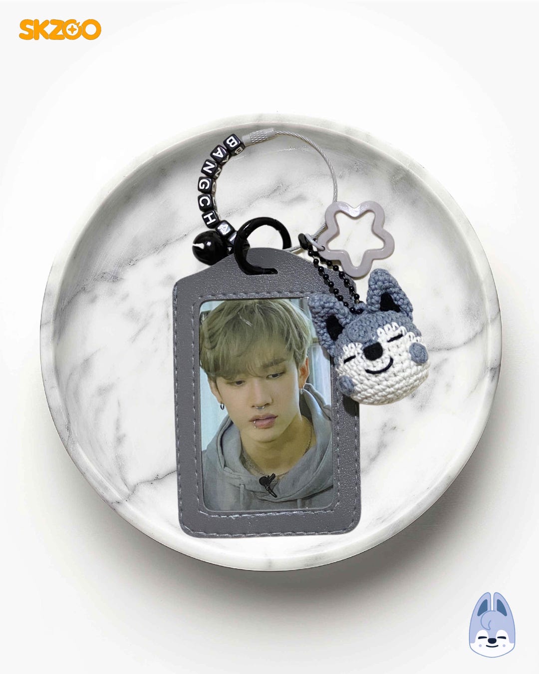 SKZOO Photocard Holder Crochet Keychain, Stray Kids Charm, K-pop Merch ...