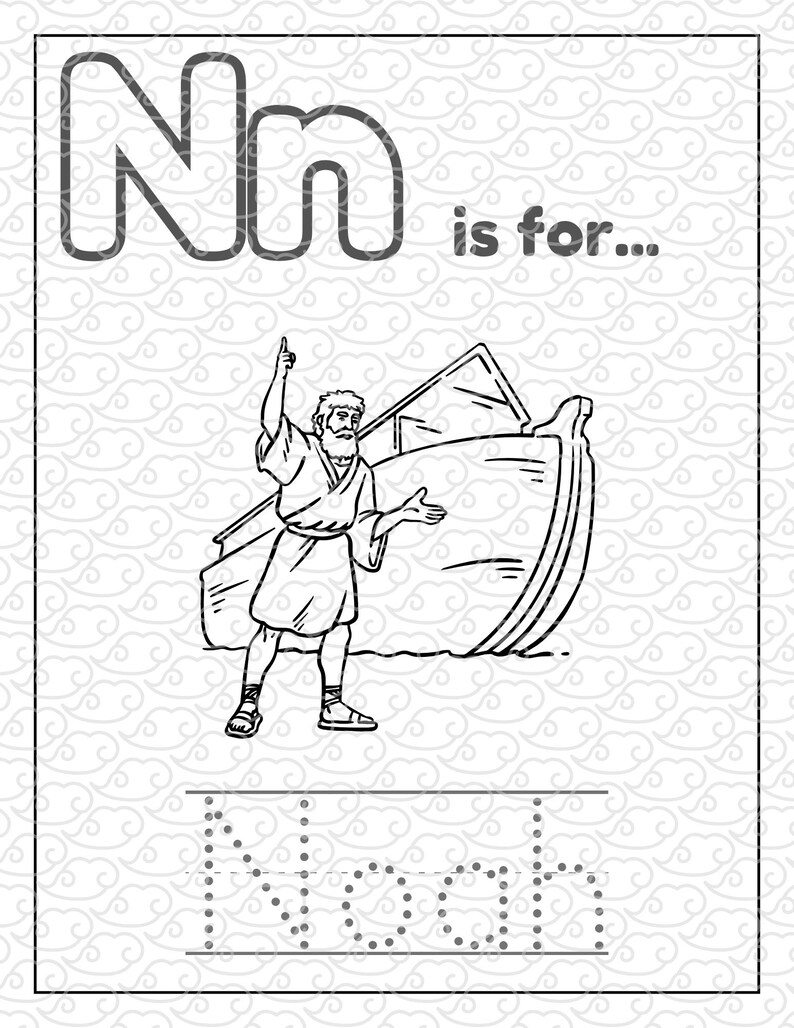 Kid's Bible Coloring Book Penmanship Book Bible Names Bible Characters ...